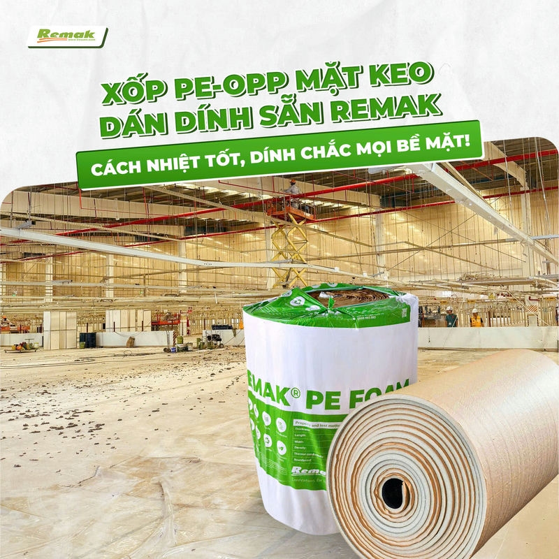 Xốp PE-OPP 1 Mặt Bạc 1 Mặt Keo Dán Dính Sẵn Remak® – Giải Pháp Cách ...